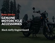 Buy Motorcycle Black Airfly Engine Guard | Royal Enfield US